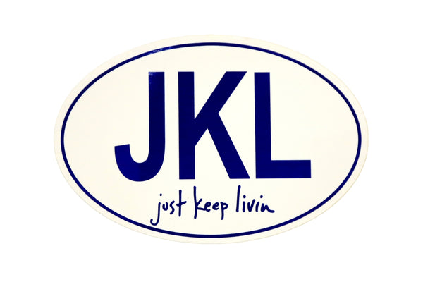Oval Sticker – just keep livin